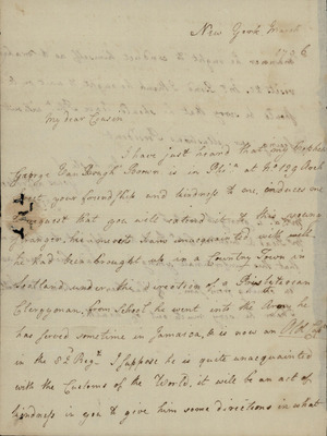 "Susan Kean to John Rutherford, March 8, 1796" by Susan Kean
